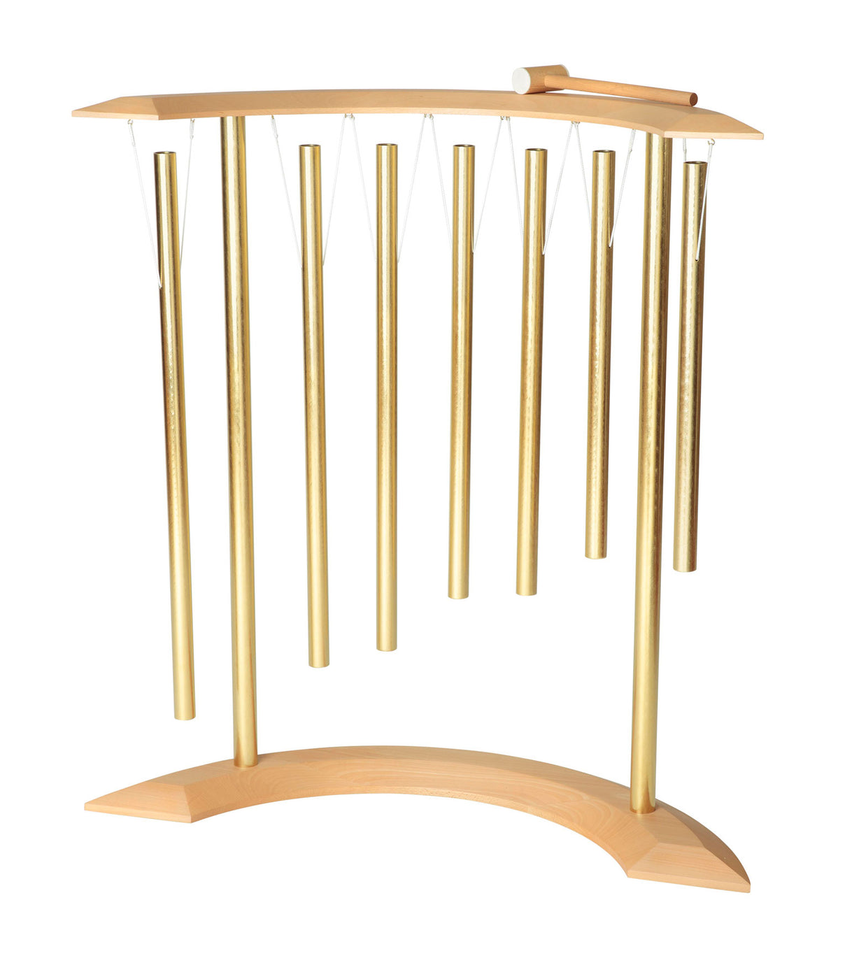 Large Tubular Bells , 7 tuned Brass gong pipes and stand ...